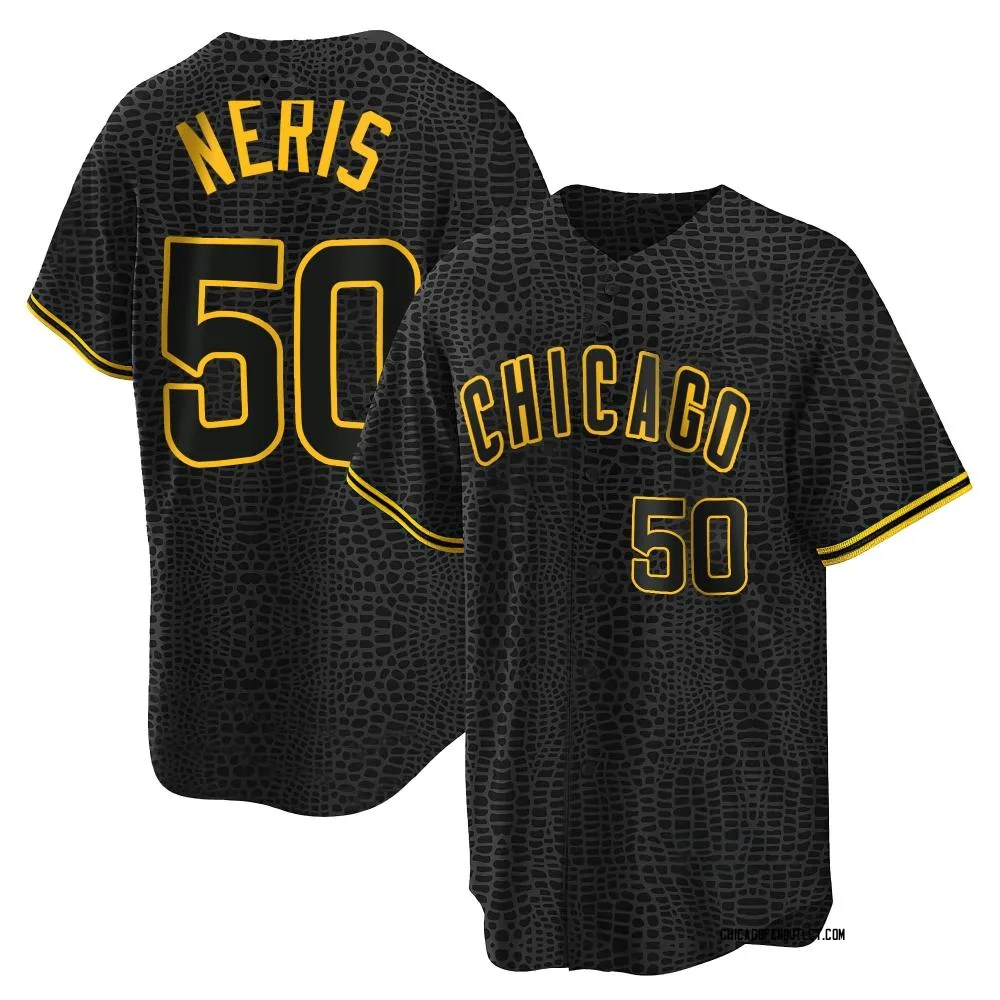 Men's Replica Black Hector Neris Chicago Cubs Snake Skin City Jersey ...